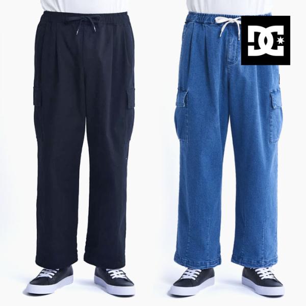 DC SHOESディーシーシューズ23 SUPER WIDE CARGO PANTスーパー ワイド カーゴパンツBLACK　DPT231025-BLKINDIGO　DPT231025-INDフロントに2タックが入ったワイドシルエットのカーゴ...