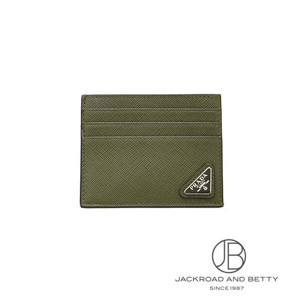 [在庫あり]●詳細●●プラダモデル：サフィアーノレザー トライアングル カードケース ローデン グリーン 緑型番：2MC223 QHH F0466付属品:メーカー純正BOXありサイズ:W10cm×H8cm種類:カードケース