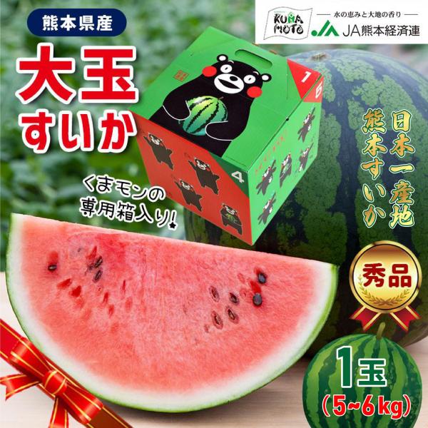 【発売日：2026年04月13日】熊本はスイカの生産量日本一！全国に先駆けておいしいスイカをお届けします。熊本の太陽をいっぱいに浴びて育った、大玉スイカをお届けします。一口食べると、あふれ出す果汁と、すいか特有のシャリッとした食感をお楽しみ...