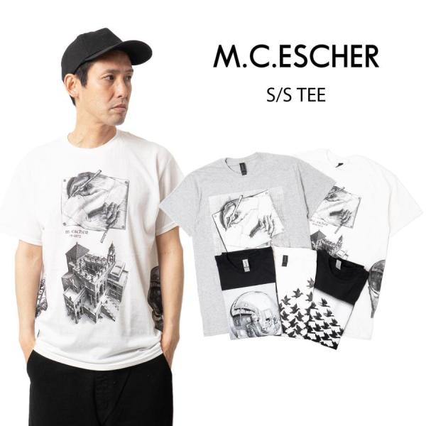 　時代を超えて愛され続けるだまし絵の巨匠、M.C.エッシャーのオフィシャルライセンスTシャツ。見るほどに引き込まれる名作をプリントに落とし込んだ一着です。ボディはギルダンの4.5オンスライトコットンを使用し、軽く柔らかな着心地です。・Dra...