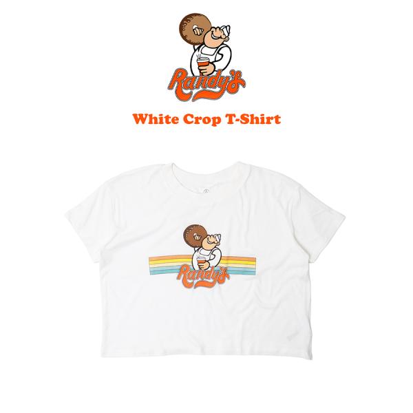 　ロサンゼルスの名物ドーナツショップ「ランディーズドーナツ」より、レディースクロップドTシャツをご紹介。フロントにメインロゴとレインボーラインを組み合わせたデザインを配し、どこかレトロな雰囲気が魅力の一枚。ボディはショート丈のクロップドTで...