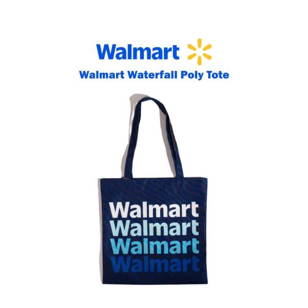 　当店人気の現地買い付けコーナーより、アメリカ最大手スーパー「ウォルマート」の従業員向けショップで展開される希少なオリジナル雑貨をご紹介。こちらはメインロゴがグラデーション配色で縦組みレイアウトされた、通称「ウォーターフォールロゴ」のトート...