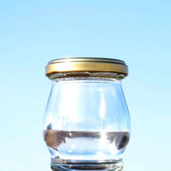 容量：１０５ｍｌ（満量）直径：５９ｍｍ高さ：７４ｍｍ箱の中仕切: 有ぽってりとしたメタボなおなかが可愛いジャム瓶。プリンなどのデザート容器にもお勧めです！