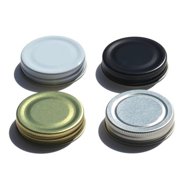 天面直径：５１ｍｍ高さ：１２ｍｍ保存瓶用のスクリューキャップ単品です。当店の保存瓶他ガラス瓶は基本的に蓋付きで販売しております。予備や交換用など追加が必要な場合にご利用下さい。勿論キャップ単品でのご注文も歓迎です！単品販売をしているキャップ...