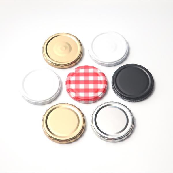 外径：７３ｍｍ高さ：１０ｍｍジャム瓶用のツイストキャップ単品です。当店のジャム瓶他ガラス瓶は基本的に蓋付きで販売しております。予備や交換用など追加が必要な場合にご利用下さい。勿論キャップ単品でのご注文も歓迎です！ＦＡＳ：キャップの周りに滑り...