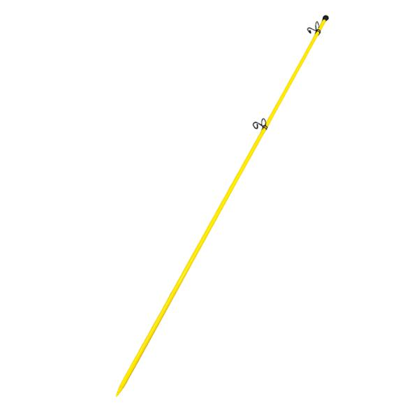 ※送料無料ただし沖縄および各県離島、北海道には別途送料が必要ですメール、電話などでお問い合わせください樹脂製のロープスティック　黄色　 FRP・鉄製(1.8kg)に比べ軽量で取り扱いが容易・フック部は樹脂コーティング加工・フック部は上下可動...