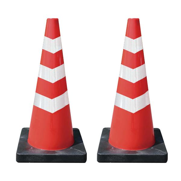 ※送料無料ただし沖縄および各県離島、北海道には別途送料が必要です。メール、電話などでお問い合わせください。Dコーン　赤　ベース付き　普通反射材付き■品番：DCRW3■高さ：約66cm■材質：本体　PP ベース　R-PP■ベースサイズ：36×...