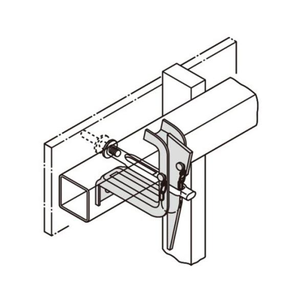 ※送料無料ただし沖縄および各県離島、北海道には別途送料が必要です。メール、電話などでお問い合わせください。 KS タイ当板 角パイプ用【LL型 60角用】50個セット梱包質量：17.3kg製品コード：0002062国元商会製（クニモト）横濱...