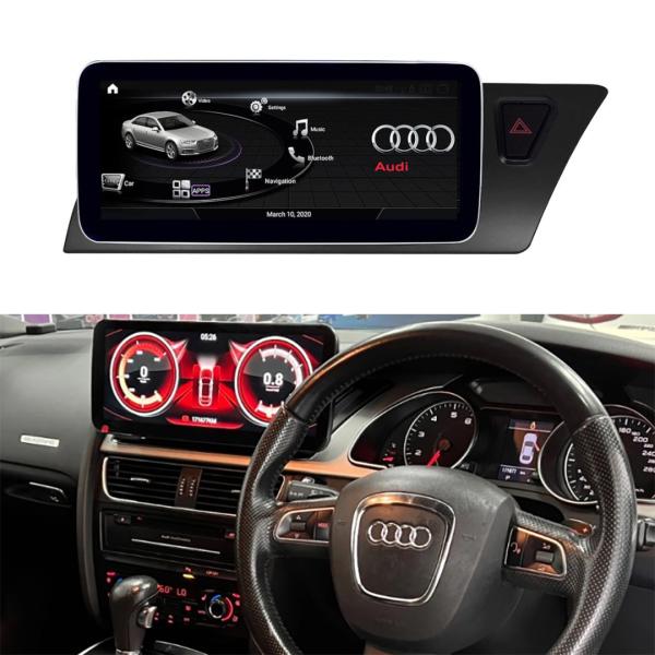 Audi A4 A5 S4 S5 2008-2016 用Androidメディアナビ・Youtube等、お好きなアプリをインストールしご利用可能です。・2画面利用可能（Androidモードの時のみ）・純正機能（TV、ナビ等）ご利用可能画面サイ...