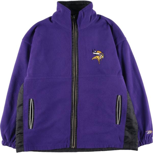 【コンディション】ランク：C【サイズ】着用感：メンズL表記サイズ：L着丈：74.5cm身幅：68.5cm肩幅：62.5cm袖丈：58.5cm【商品詳細】商品名：古着 Pro player NFL MINNESOTA VIKINGS ミネソタ...