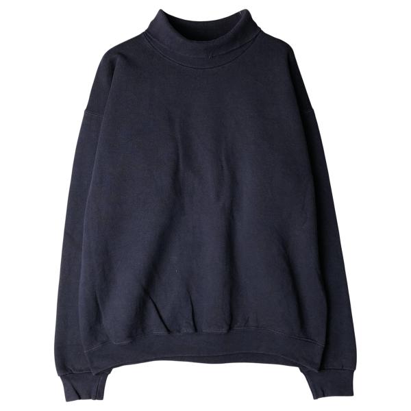 【コンディション】ランク：B【サイズ】着用感：メンズL表記サイズ：L着丈：68cm身幅：61cm肩幅：62cm袖丈：60cm【商品詳細】商品名：古着 90年代 PLUMA ハイネック 無地 ブランクスウェットシャツ トレーナー USA製 メ...