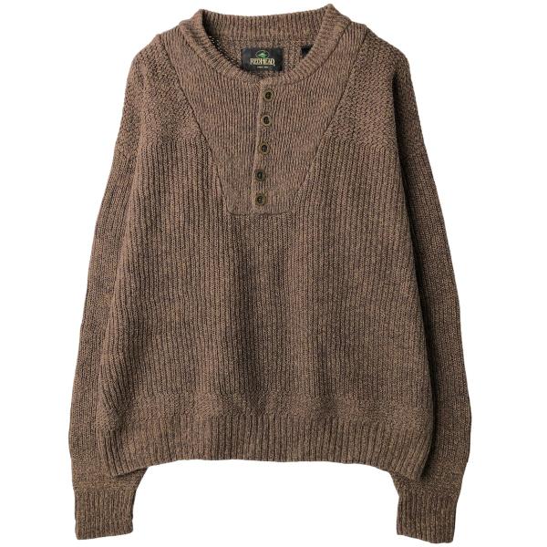 【コンディション】ランク：B【サイズ】着用感：メンズL表記サイズ：L着丈：61cm身幅：65cm肩幅：57.5cm袖丈：60.5cm【商品詳細】商品名：古着 レッドヘッド RED HEAD ヘンリーネック コットンニットセーター メンズL相...