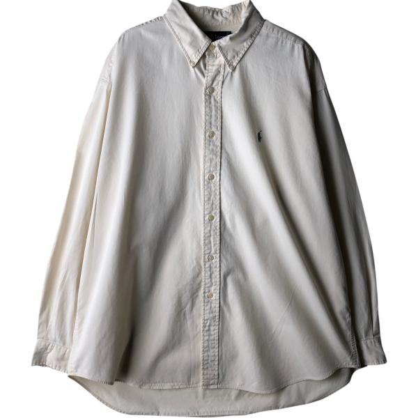 【コンディション】ランク：C【サイズ】着用感：メンズXL表記サイズ：XL着丈：85cm身幅：72cm肩幅：56cm袖丈：62.5cm【商品詳細】商品名：古着 ラルフローレン Ralph Lauren BLAIRE 長袖 ボタンダウンシャツ ...
