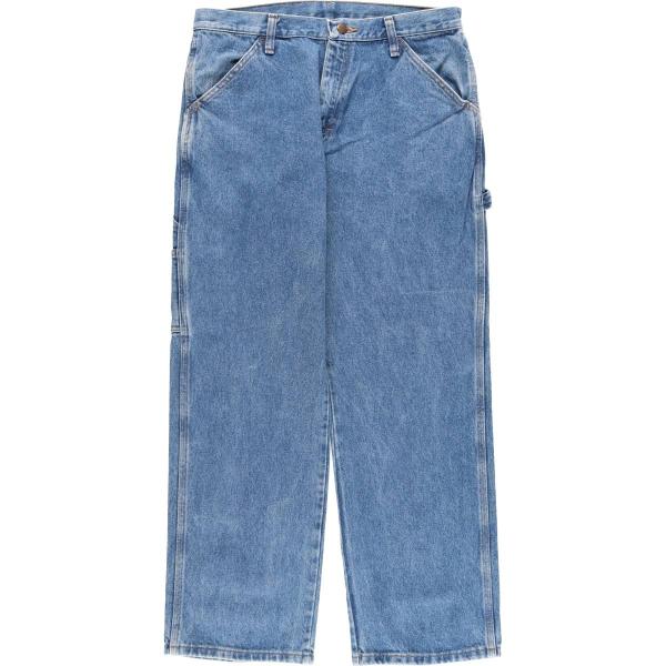 【コンディション】ランク：C【サイズ】着用感：メンズw32表記サイズ：32×30ウエスト：83cm股上：29.5cm股下：75.5cmもも周り：70cm裾周り：45cm【商品詳細】商品名：古着 ラスラー RUSTLER デニムペインターパン...