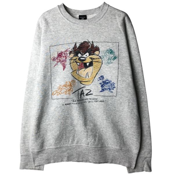 【コンディション】ランク：C【サイズ】着用感：メンズL表記サイズ：L着丈：69cm身幅：56cm肩幅：57cm袖丈：62cm【商品詳細】商品名：古着 90年代 WARNER BROS LOONEY TUNES ルーニーテューンズ タズマニア...