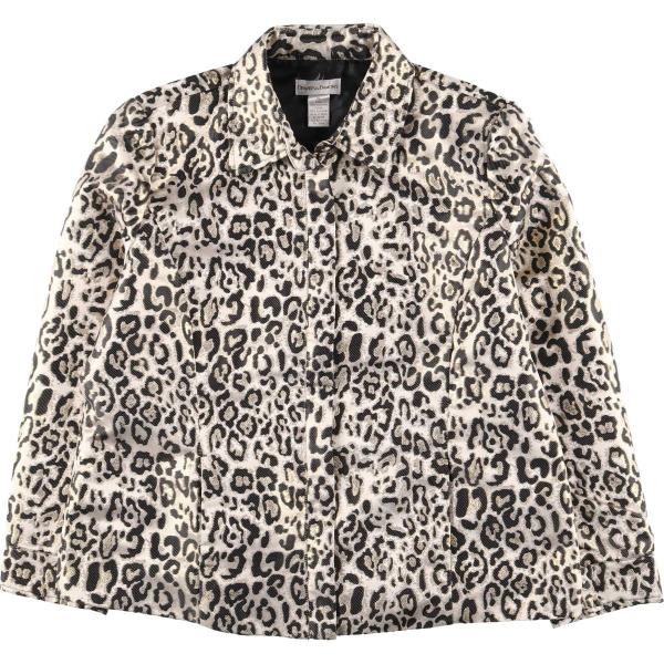 【コンディション】ランク：B【サイズ】着用感：レディースXL表記サイズ：XL着丈：69cm身幅：61cm肩幅：45cm袖丈：62cm【商品詳細】商品名：古着 DRAPER'S &amp; DAMON’S レオパード柄 ヒョウ柄 ジャケット ...