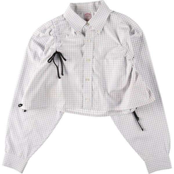 【コンディション】ランク：C【サイズ】着用感：レディースXL表記サイズ：17 1/2-34着丈：47.5cm身幅：71.5cm肩幅：51cm袖丈：60.5cm【商品詳細】商品名：古着 Eluluオリジナルリメイク アシンメトリーギャザーシャ...