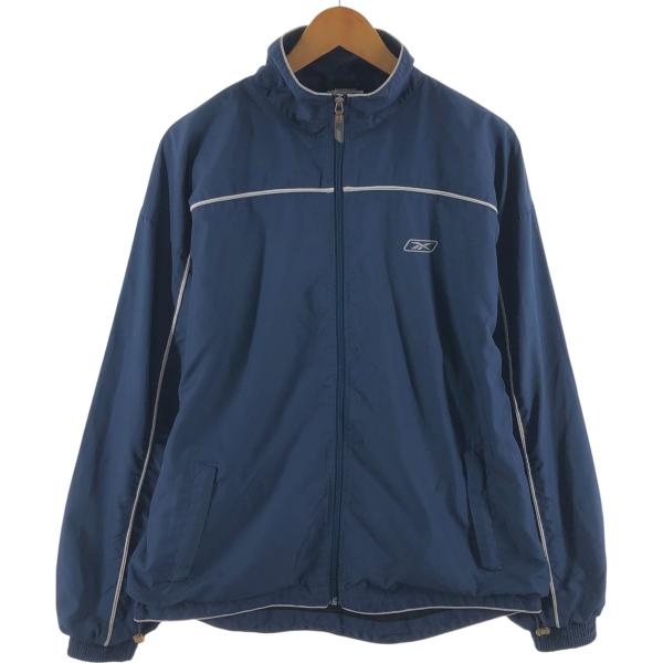 【コンディション】ランク：C【サイズ】着用感：メンズM表記サイズ：M着丈：74cm身幅：64cm肩幅：59.5cm袖丈：58cm【商品詳細】商品名：古着 00年代~ リーボック Reebok ウインドブレーカー メンズM相当 /eaa515...