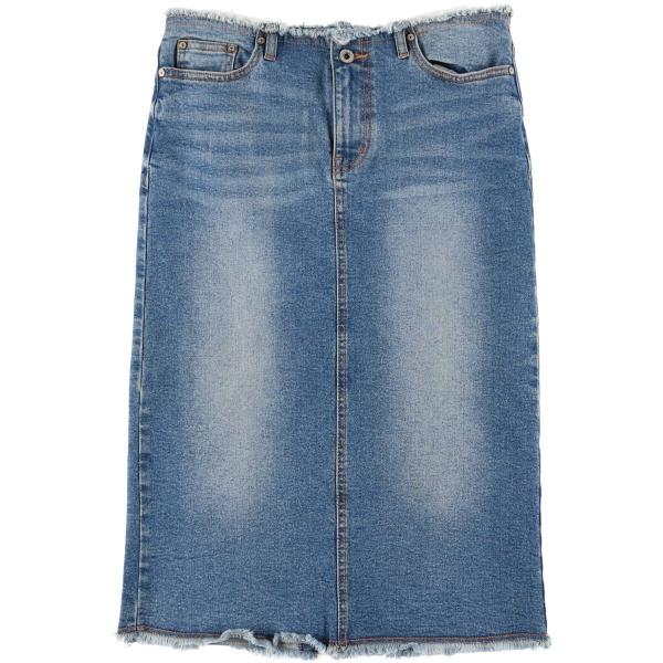 【コンディション】ランク：C【サイズ】着用感：レディースM表記サイズ：M総丈：69.5cmウエスト：80cmヒップ：89cmスリット長さ：20.5cm【商品詳細】商品名：古着 Mavi Jeans デニム ハーフ丈 タイトスカート レディー...