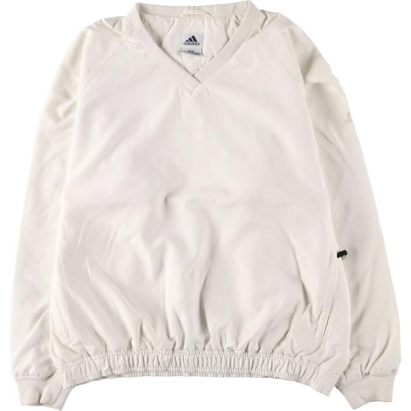 【コンディション】ランク：C【サイズ】着用感：メンズM表記サイズ：M着丈：61.5cm身幅：63.5cm裄丈：82cm袖丈(脇下計測)：52.5cm【商品詳細】商品名：古着 00年代 アディダス adidas CLIMASHELL WIND...