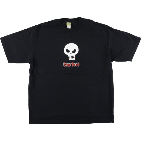 【コンディション】ランク：C【サイズ】着用感：メンズL表記サイズ：L着丈：71cm身幅：59.5cm肩幅：49.5cm袖丈：26cm【商品詳細】商品名：古着 HALLOWEEN IT'S THE THING Drop Dead ドクロ柄 ス...