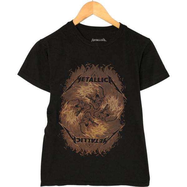 【コンディション】ランク：C【サイズ】着用感：レディースS表記サイズ：SM着丈：57.5cm身幅：46cm肩幅：43cm袖丈：14.5cm【商品詳細】商品名：古着 METALLICA メタリカ バンドTシャツ バンT レディースS相当 /e...