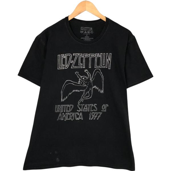 【コンディション】ランク：C【サイズ】着用感：メンズXL表記サイズ：XL着丈：67.5cm身幅：57cm肩幅：47cm袖丈：20.5cm【商品詳細】商品名：古着 LED ZEPPELIN レッドツェッペリン バンドTシャツ バンT メンズX...