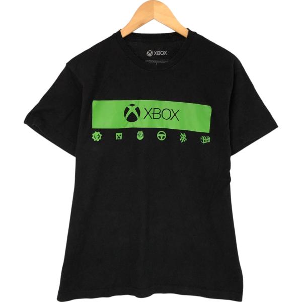 【コンディション】ランク：C【サイズ】着用感：メンズL表記サイズ：L着丈：66cm身幅：52cm肩幅：43cm袖丈：18cm【商品詳細】商品名：古着 XBOX エックスボックス アドバタイジングTシャツ メンズL相当 /eaa530906 ...