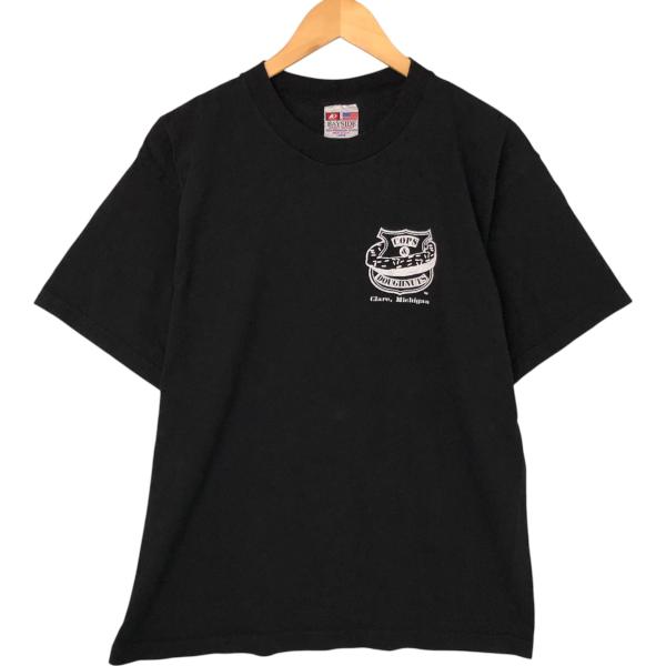 【コンディション】ランク：C【サイズ】着用感：メンズL表記サイズ：LARGE着丈：68.5cm身幅：53cm肩幅：49.5cm袖丈：21cm【商品詳細】商品名：古着 BAYSIDE HEAVY WEIGHT COPS&amp;DOUGHNU...