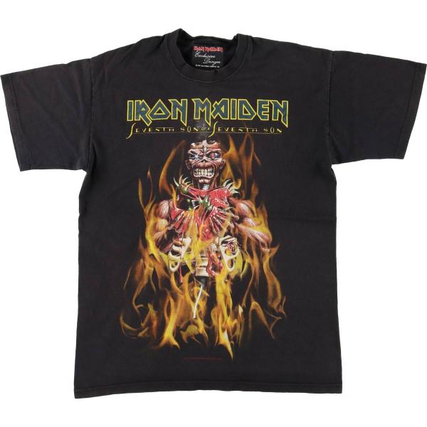 【コンディション】ランク：C【サイズ】着用感：メンズS表記サイズ：S着丈：62cm身幅：46cm肩幅：43cm袖丈：17.5cm【商品詳細】商品名：古着 フルーツオブザルーム FRUIT OF THE LOOM IRON MAIDEN アイ...