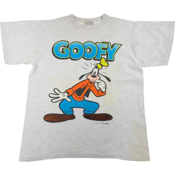 【コンディション】ランク：C【サイズ】着用感：メンズM表記サイズ：M着丈：68cm身幅：56.5cm肩幅：49.5cm袖丈：19.5cm【商品詳細】商品名：古着 90年代 GENUS GOOFY グーフィー キャラクタープリントTシャツ U...