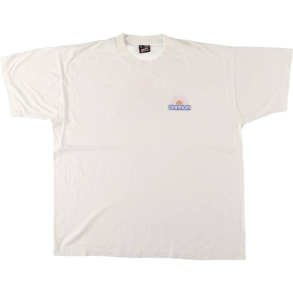 【コンディション】ランク：C【サイズ】着用感：メンズXL表記サイズ：XL着丈：65cm身幅：59.5cm肩幅：54cm袖丈：18.5cm【商品詳細】商品名：古着 90年代 フルーツオブザルーム FRUIT OF THE LOOM DANNO...