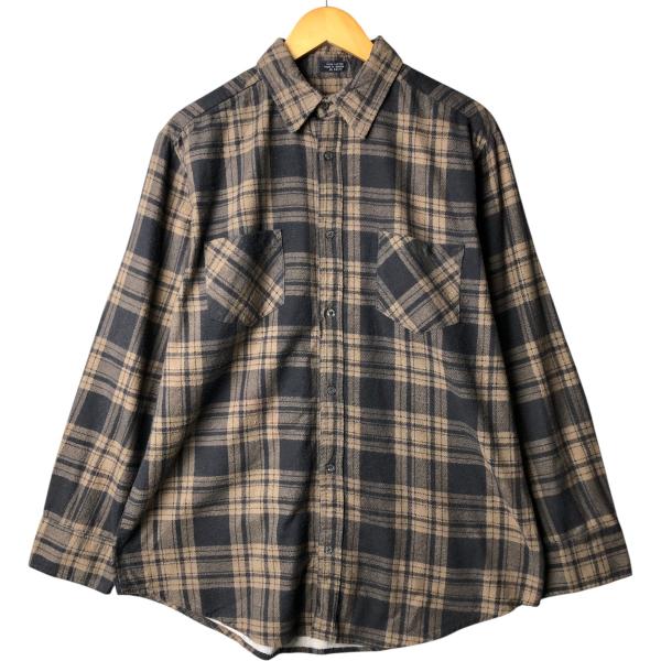 【コンディション】ランク：C【サイズ】着用感：メンズL表記サイズ：L着丈：83cm身幅：61cm肩幅：48cm袖丈：63cm【商品詳細】商品名：古着 ~90年代 ビッグヤンク BIG YANK 長袖 ライトネルチェックシャツ ロシア製 メン...