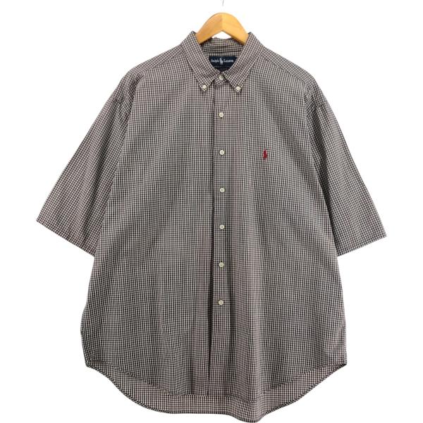 【コンディション】ランク：C【サイズ】着用感：メンズXL表記サイズ：XL着丈：82cm身幅：70cm肩幅：54cm袖丈：33cm【商品詳細】商品名：古着 ラルフローレン Ralph Lauren MARLOWE 半袖 ボタンダウンシャツ メ...