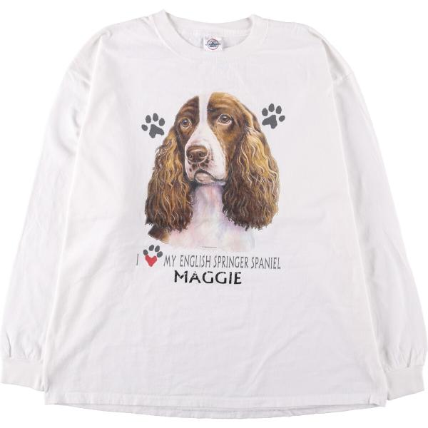 【コンディション】ランク：C【サイズ】着用感：メンズXL表記サイズ：XL着丈：69cm身幅：62.5cm肩幅：55cm袖丈：58cm【商品詳細】商品名：古着 90年代 デルタ DELTA English Springer Spaniel ア...