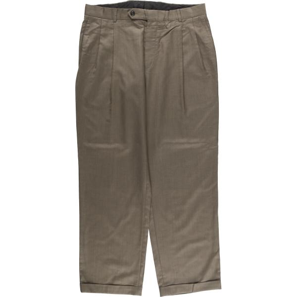 【コンディション】ランク：C【サイズ】着用感：メンズw34表記サイズ：34w 30Lウエスト：87cm股上：34cm股下：76.5cmもも周り：71cm裾周り：45cm【商品詳細】商品名：古着 Kenneth Roberts ツータック ウ...
