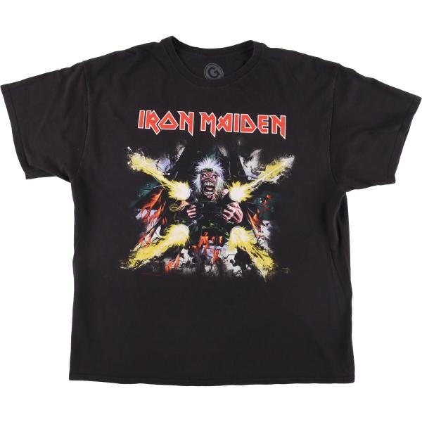 【コンディション】ランク：C【サイズ】着用感：メンズXL表記サイズ：XL着丈：68cm身幅：59cm肩幅：54.5cm袖丈：18cm【商品詳細】商品名：古着 フルーツオブザルーム FRUIT OF THE LOOM IRON MAIDEN ...