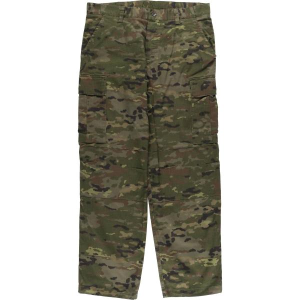 【コンディション】ランク：B【サイズ】着用感：メンズw37表記サイズ：2Nウエスト：94cm股上：29.5cm股下：76.5cmもも周り：68cm裾周り：43cm【商品詳細】商品名：古着 スペイン軍 迷彩柄 ミリタリー カーゴパンツ メンズ...