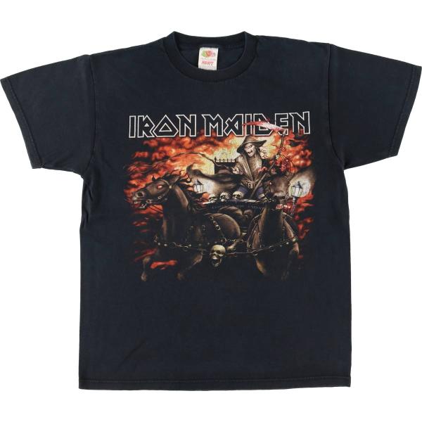 【コンディション】ランク：C【サイズ】着用感：メンズM表記サイズ：M着丈：64.5cm身幅：50cm肩幅：44.5cm袖丈：18cm【商品詳細】商品名：古着 FRUIT OF THE LOOM IRON MAIDEN アイアンメイデン ドク...
