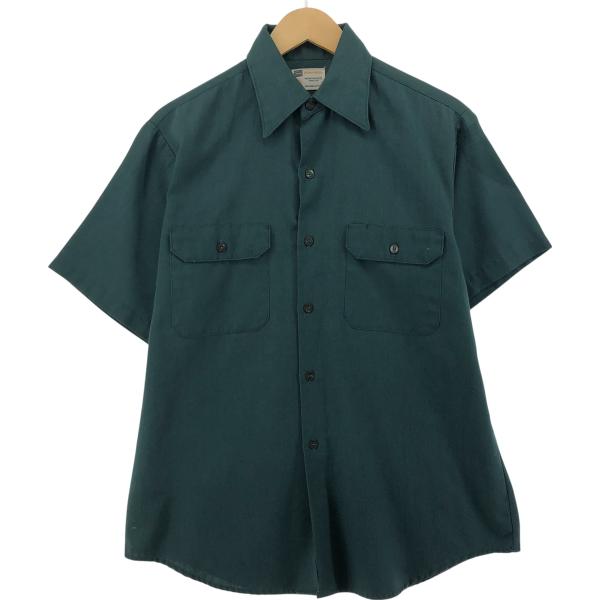 【コンディション】ランク：B【サイズ】着用感：メンズXL表記サイズ：不明着丈：75cm身幅：60cm肩幅：47cm袖丈：24.5cm【商品詳細】商品名：古着 70年代 シアーズ Sears PERMA-PREST 半袖 ワークシャツ メンズ...