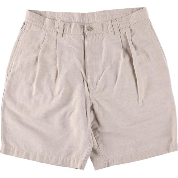 【コンディション】ランク：C【サイズ】着用感：メンズw35表記サイズ：w36ウエスト：89cm股上：36cm股下：21.5cm裾周り：63cm【商品詳細】商品名：古着 00年代 ドッカーズ DOCKERS RECODE ツータック リネンシ...