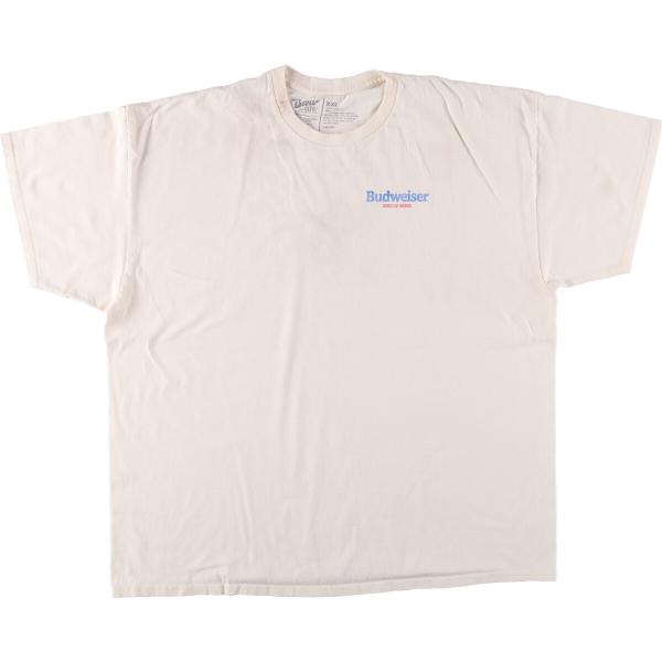 【コンディション】ランク：C【サイズ】着用感：メンズXXL表記サイズ：XXL着丈：72cm身幅：63.5cm肩幅：57cm袖丈：17.5cm【商品詳細】商品名：古着 BUDWEISER バドワイザー アドバタイジングTシャツ メンズXXL相...