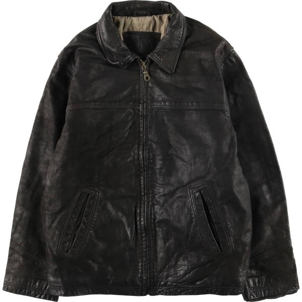 【コンディション】ランク：C【サイズ】着用感：メンズM表記サイズ：M着丈：67.5cm身幅：56.5cm肩幅：45cm袖丈：59cm【商品詳細】商品名：古着 CIRO CITTERIO スイングトップタイプ 中綿入り レザーブルゾン メンズ...