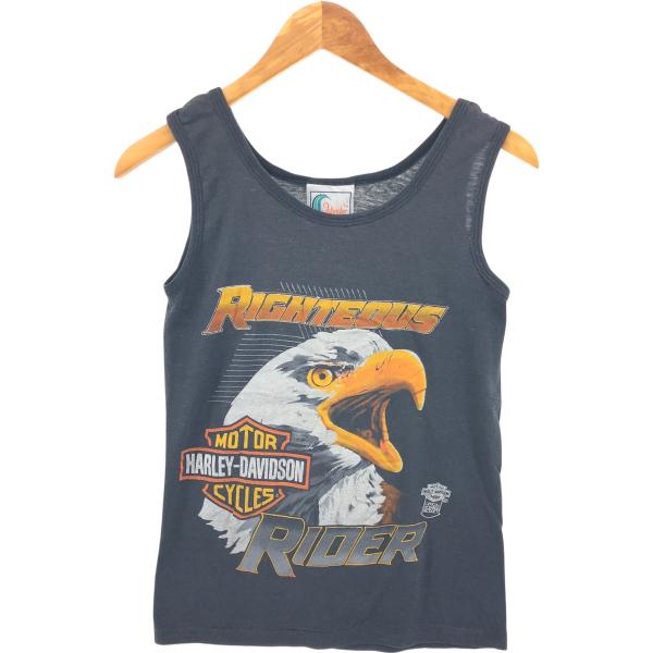 【コンディション】ランク：C【サイズ】着用感：レディースS表記サイズ：S着丈：49.5cm身幅：38cm肩幅：30cm【商品詳細】商品名：古着 ISLANDER Harley-Davidson ハーレーダビッドソン 鷲柄 イーグル柄 大判プ...