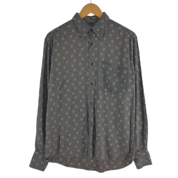 【コンディション】ランク：C【サイズ】着用感：メンズM表記サイズ：medium着丈：76.5cm身幅：58.5cm肩幅：48cm袖丈：65.5cm【商品詳細】商品名：古着 CONTROVENTO 総柄 長袖 ビスコースシャツ イタリア製 メ...