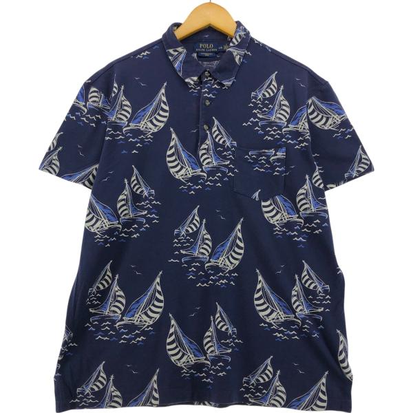 【コンディション】ランク：C【サイズ】着用感：メンズL表記サイズ：L/G着丈：72cm身幅：59cm肩幅：51.5cm袖丈：18.5cm【商品詳細】商品名：古着 ラルフローレン Ralph Lauren POLO RALPH LAUREN ...