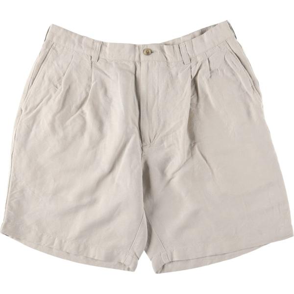 【コンディション】ランク：C【サイズ】着用感：メンズw34表記サイズ：34ウエスト：88cm股上：28.5cm股下：20.5cm裾周り：64cm【商品詳細】商品名：古着 ペリーエリス PERRY ELLIS PORTFOLIO ツータック ...