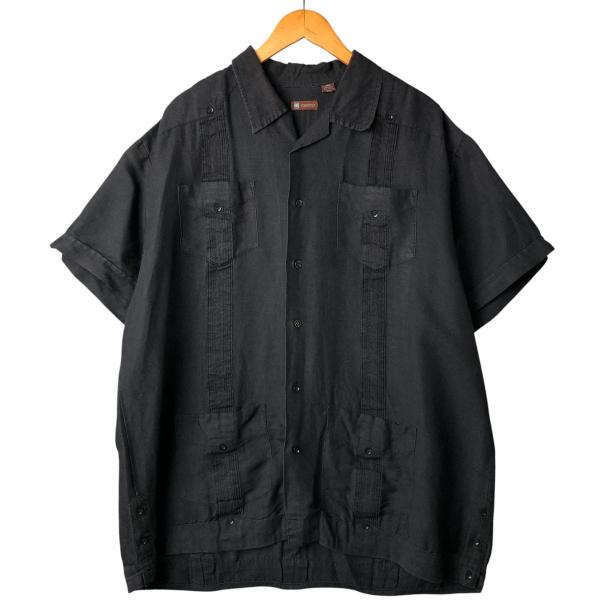 【コンディション】ランク：C【サイズ】着用感：メンズXXL表記サイズ：XXL着丈：80.5cm身幅：70cm肩幅：51cm袖丈：23cm【商品詳細】商品名：古着 CENTRO 半袖 オープンカラー メキシカンシャツ キューバシャツ ボックス...