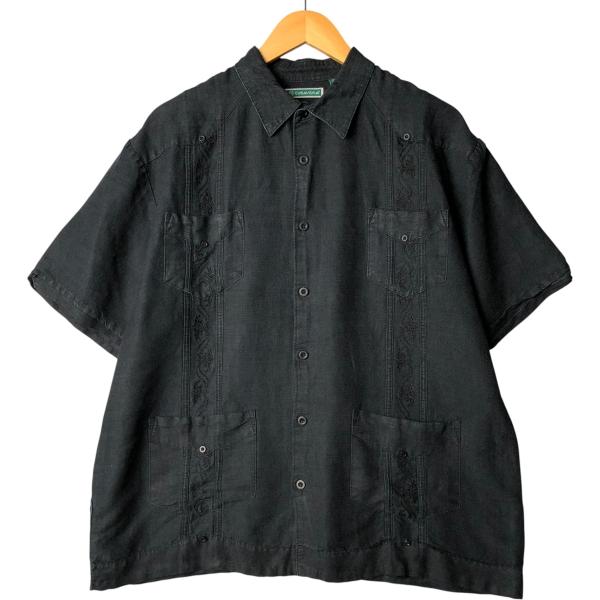 【コンディション】ランク：C【サイズ】着用感：メンズXL表記サイズ：XL/EG着丈：69.5cm身幅：64cm肩幅：50.5cm袖丈：25cm【商品詳細】商品名：古着 CUBAVERA 半袖 メキシカンシャツ キューバシャツ ボックスシャツ...