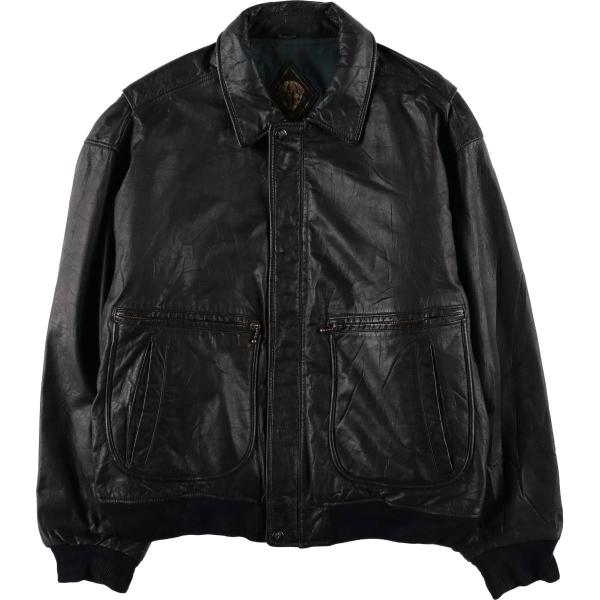 【コンディション】ランク：C【サイズ】着用感：メンズM表記サイズ：M着丈：64.5cm身幅：61.5cm肩幅：57.5cm袖丈：59cm【商品詳細】商品名：古着 ALTITUDE レザーフライトジャケット メンズM相当 ヴィンテージ /ea...